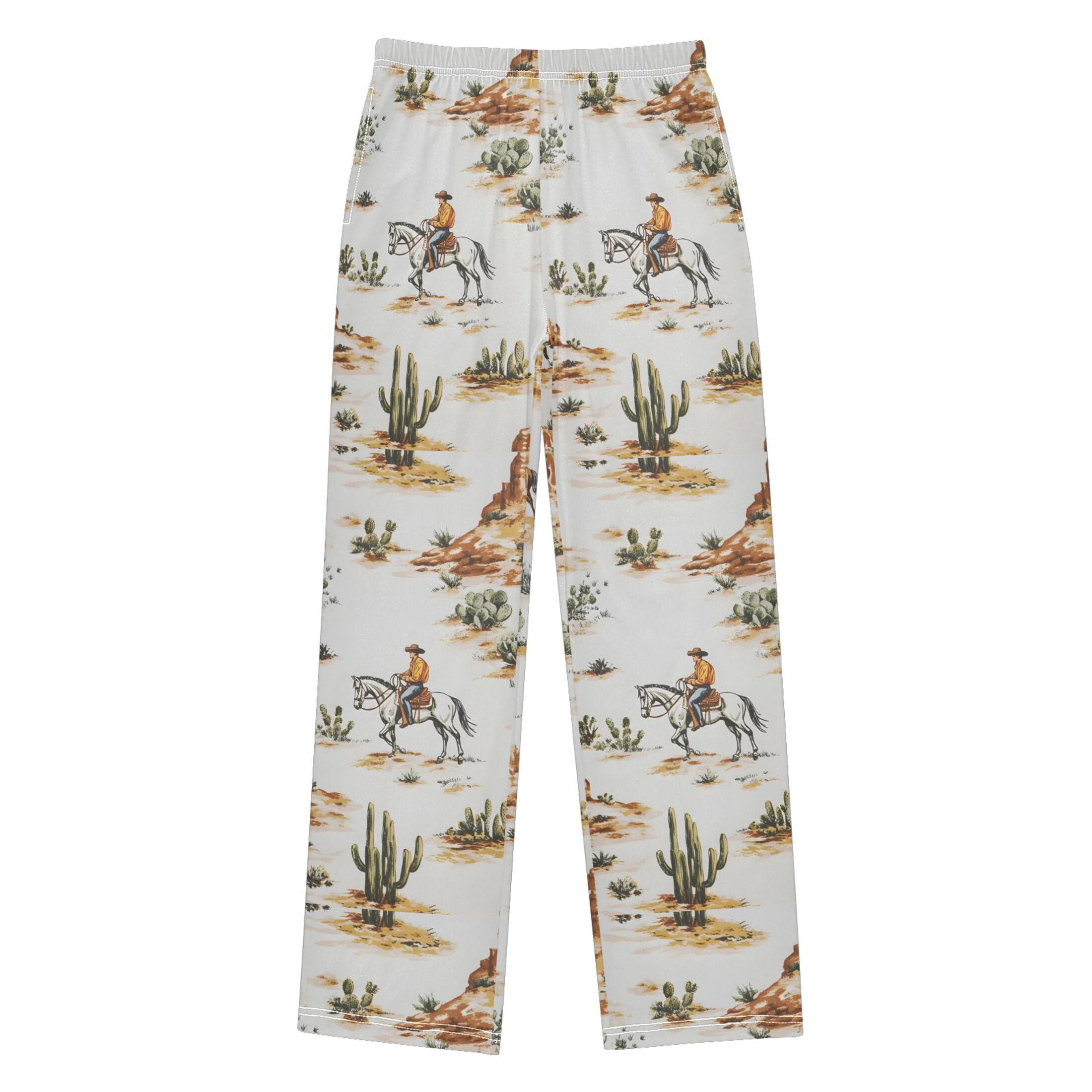 joogoo Western Cowboy Horses Pajama Pants Pj Bottoms Sleepwear Lounge L ...