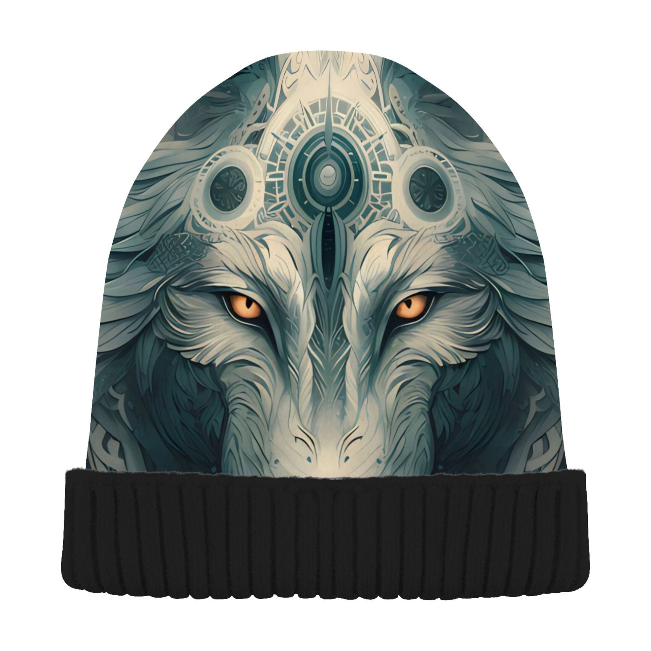joogoo Wolf Cool Beanie Hats Men Women Cuffed Skull Cap Winter Warm ...