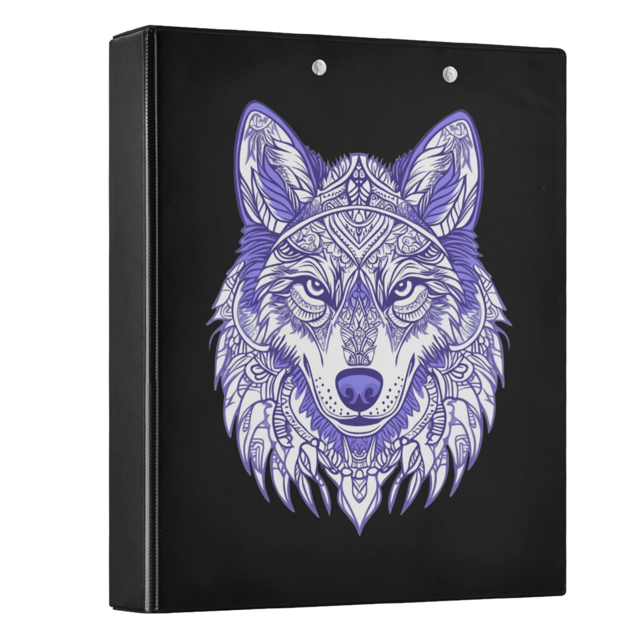 joogoo Wolf Head Hardcover 3 Ring Binder 1.5" Round Rings Interior ...