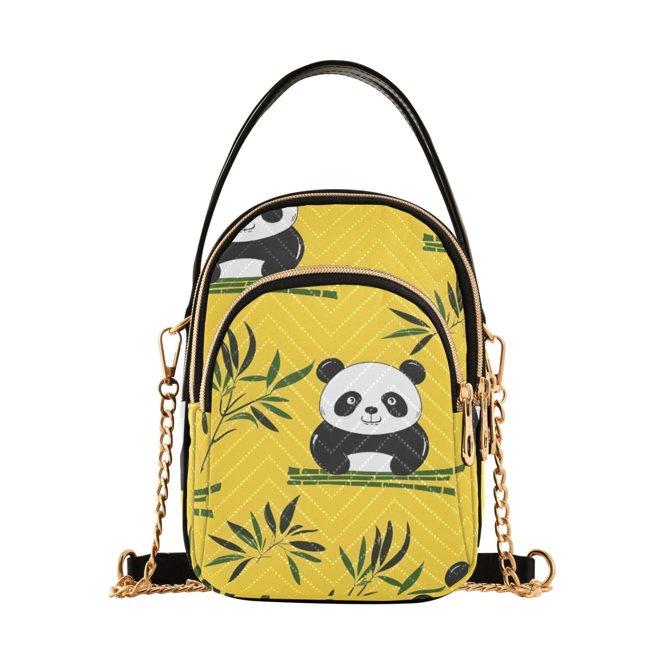 joogoo Women Cute Pandas Chain Crossbody Bags Shoulder Handbag Phone ...