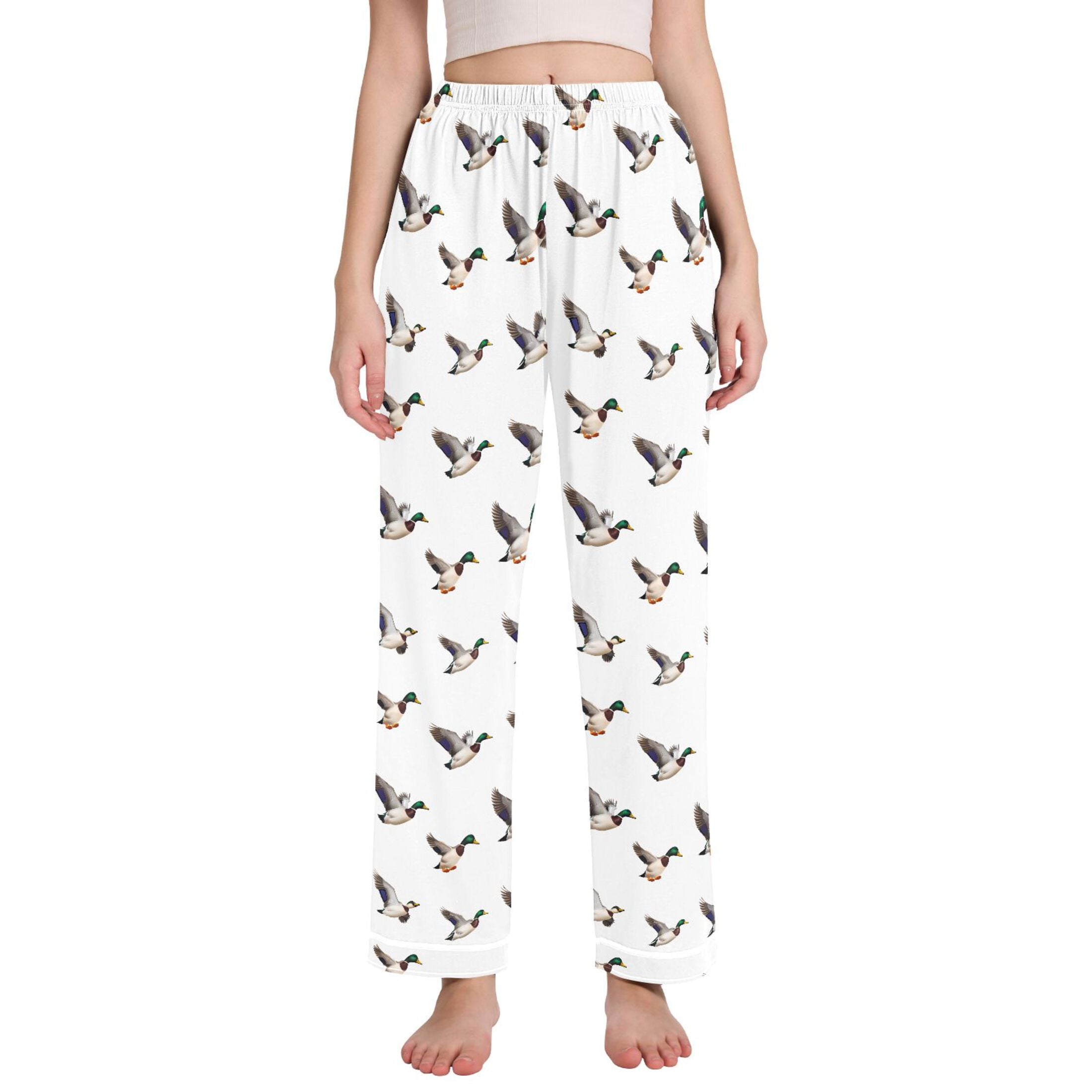 joogoo Women Funny Flying Ducks Pajamas Pants Lounge Bottoms Pjs with ...