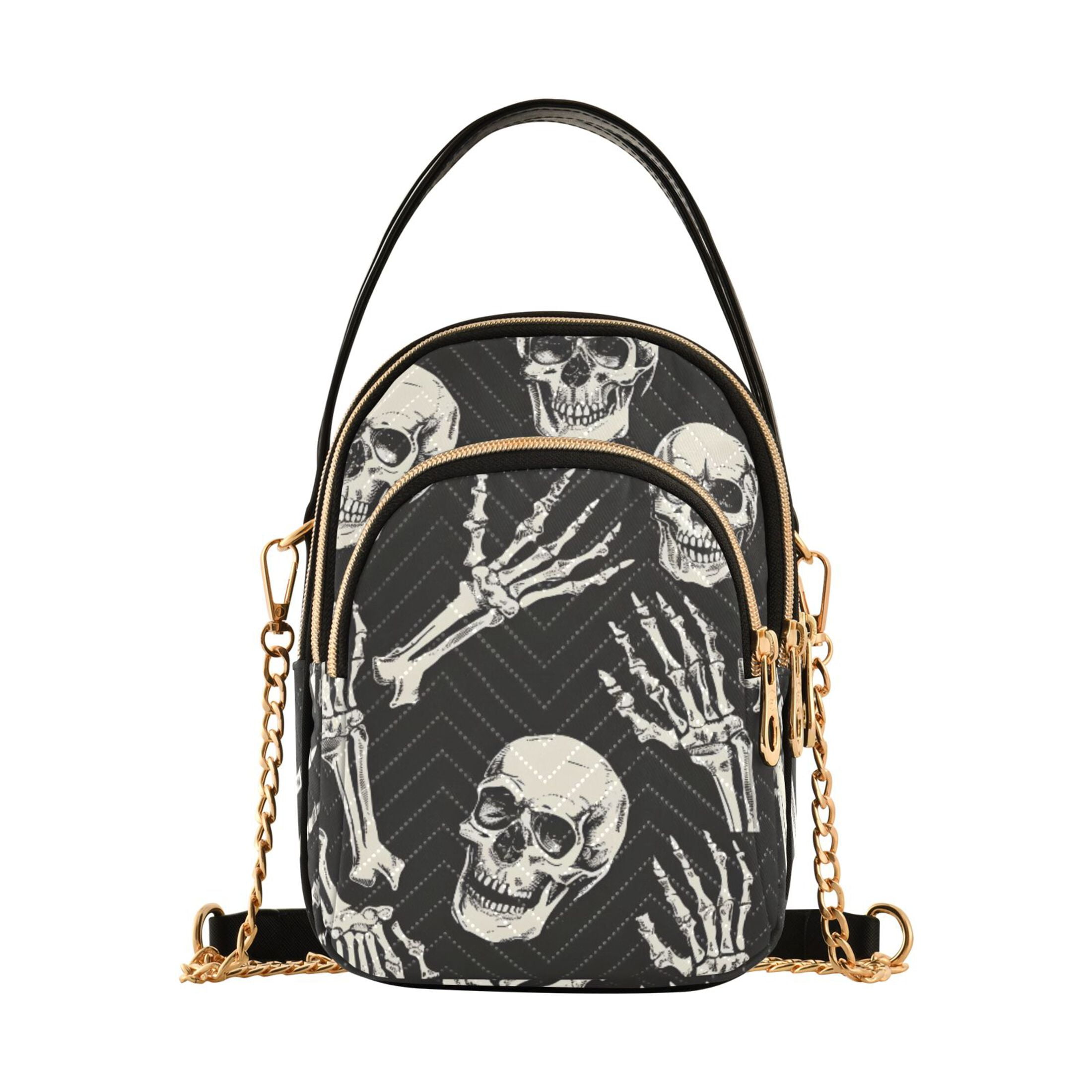 joogoo Women Skull Skeleton Hands Chain Crossbody Bags Shoulder Handbag ...