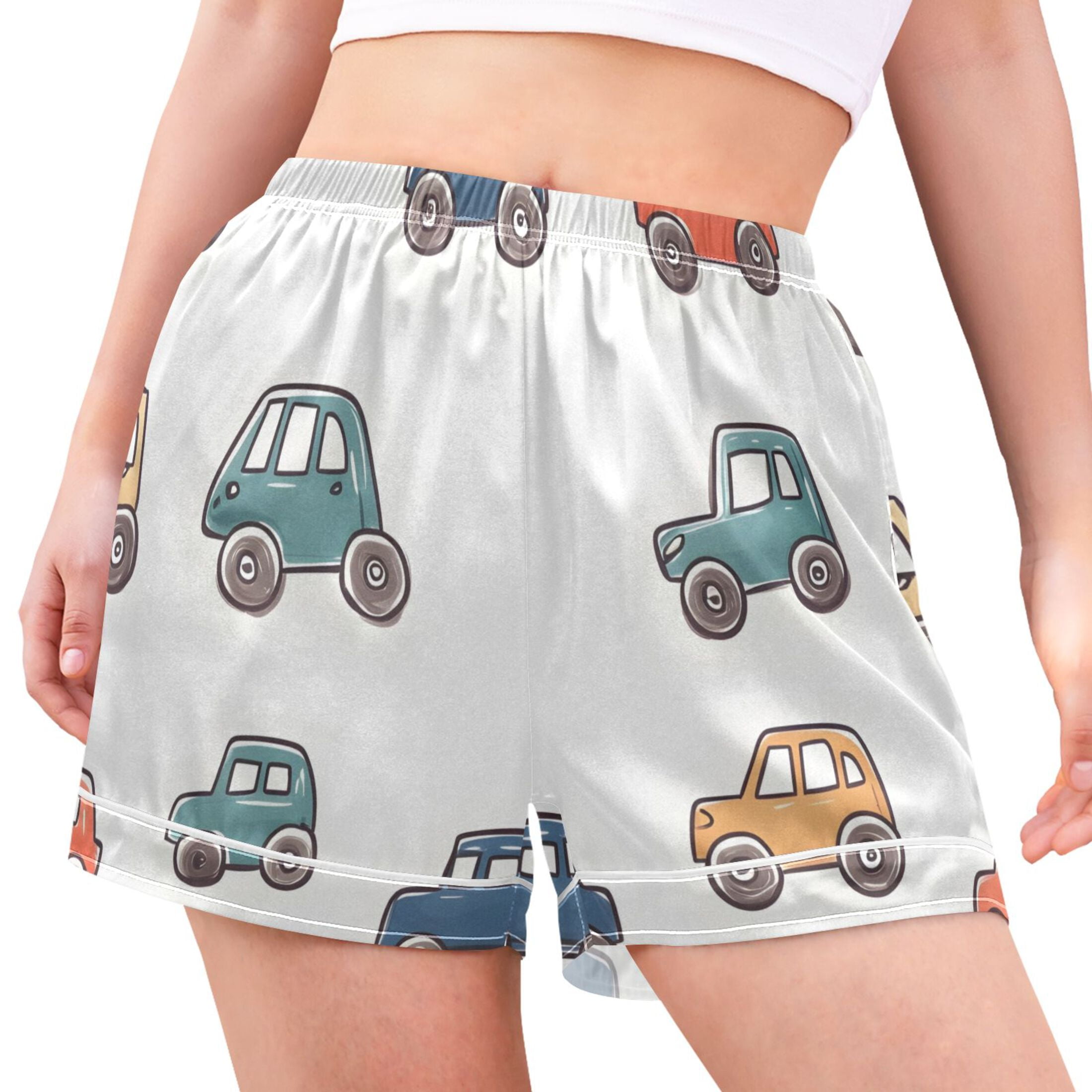 joogoo Women's Pajama Lounge Shorts Car Cartoon Bottoms Sleep Short XXL ...