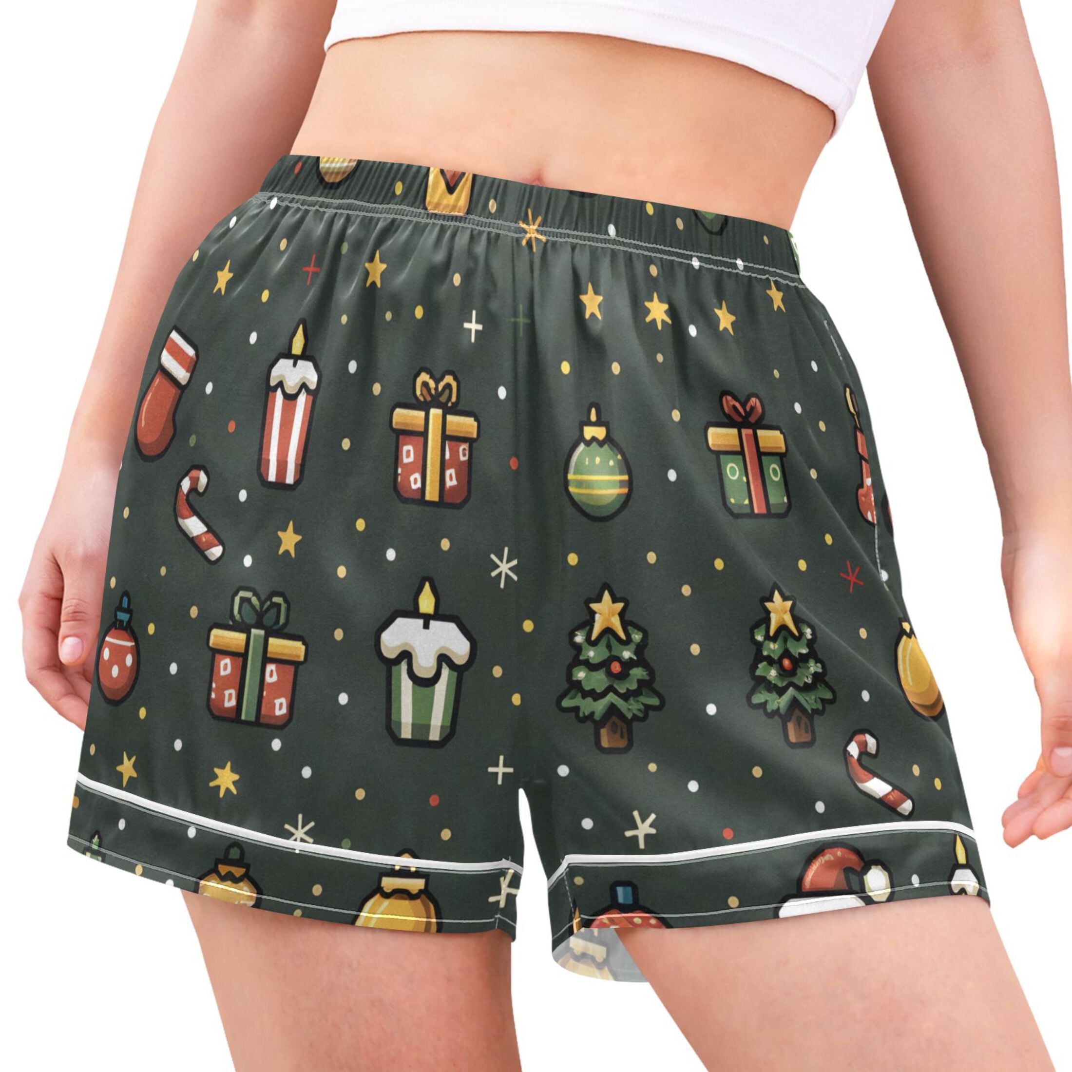 joogoo Women's Pajama Lounge Shorts Christmas Accessories Bottoms Sleep ...