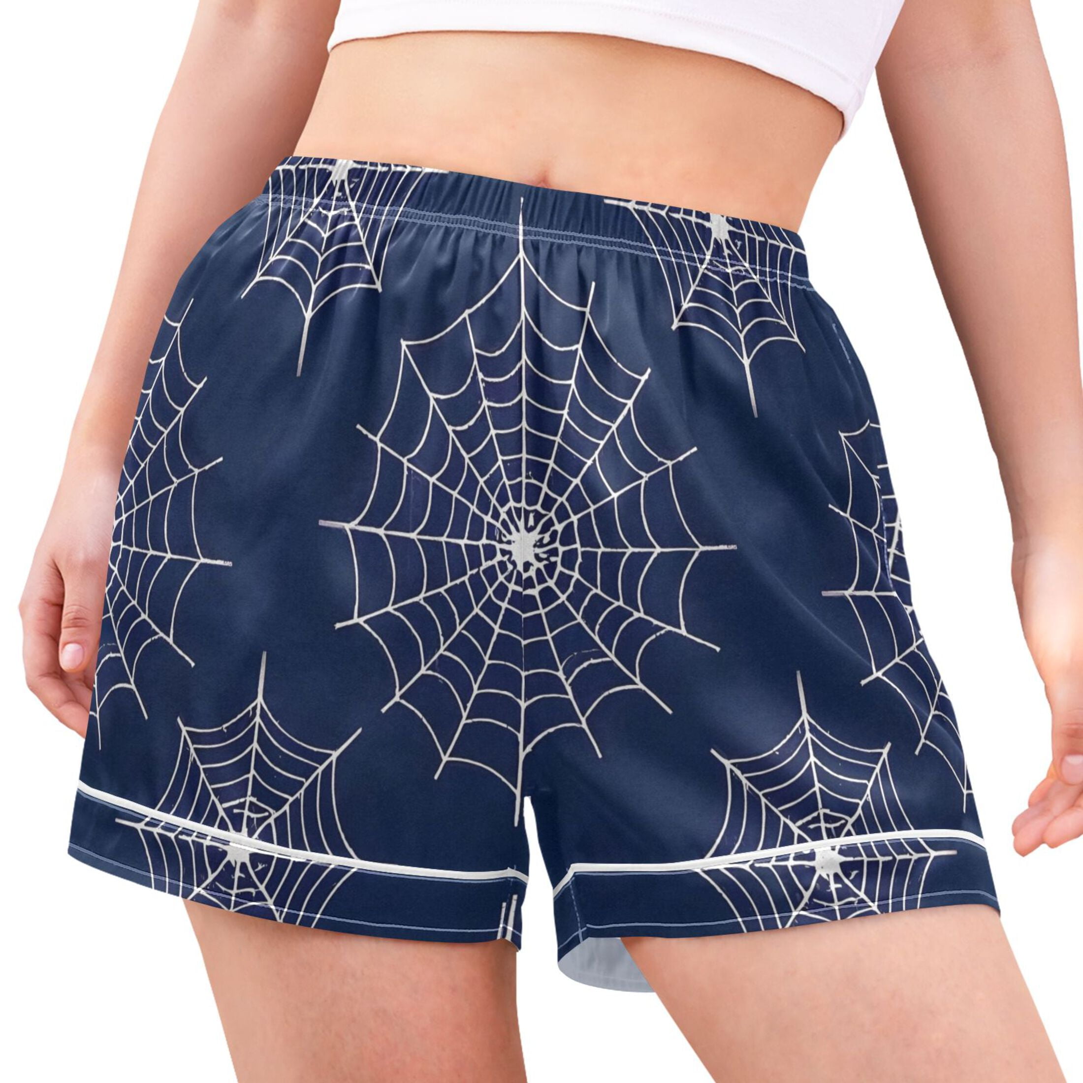 joogoo Women's Pajama Lounge Shorts Spider Web Bottoms Sleep Short XXL ...