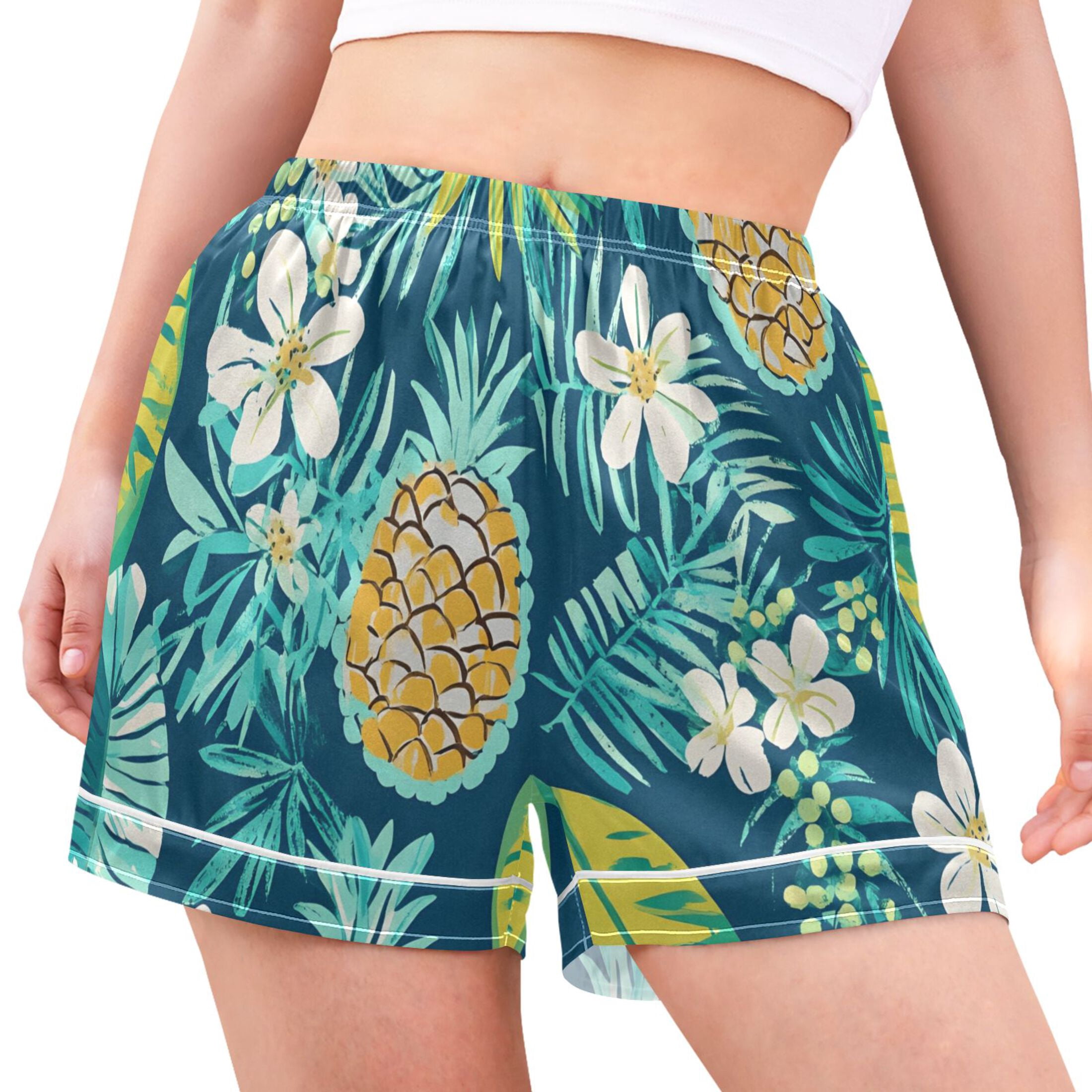 joogoo Women's Pajama Lounge Shorts Summer Pineapple Bottoms Sleep ...
