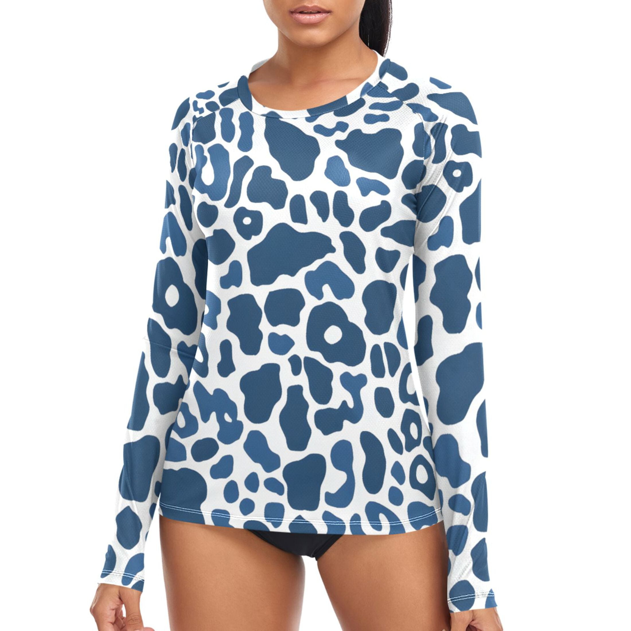 joogoo Womens UPF 50+ Sun Shirts Leopard Print-a2 Long Sleeve UV ...