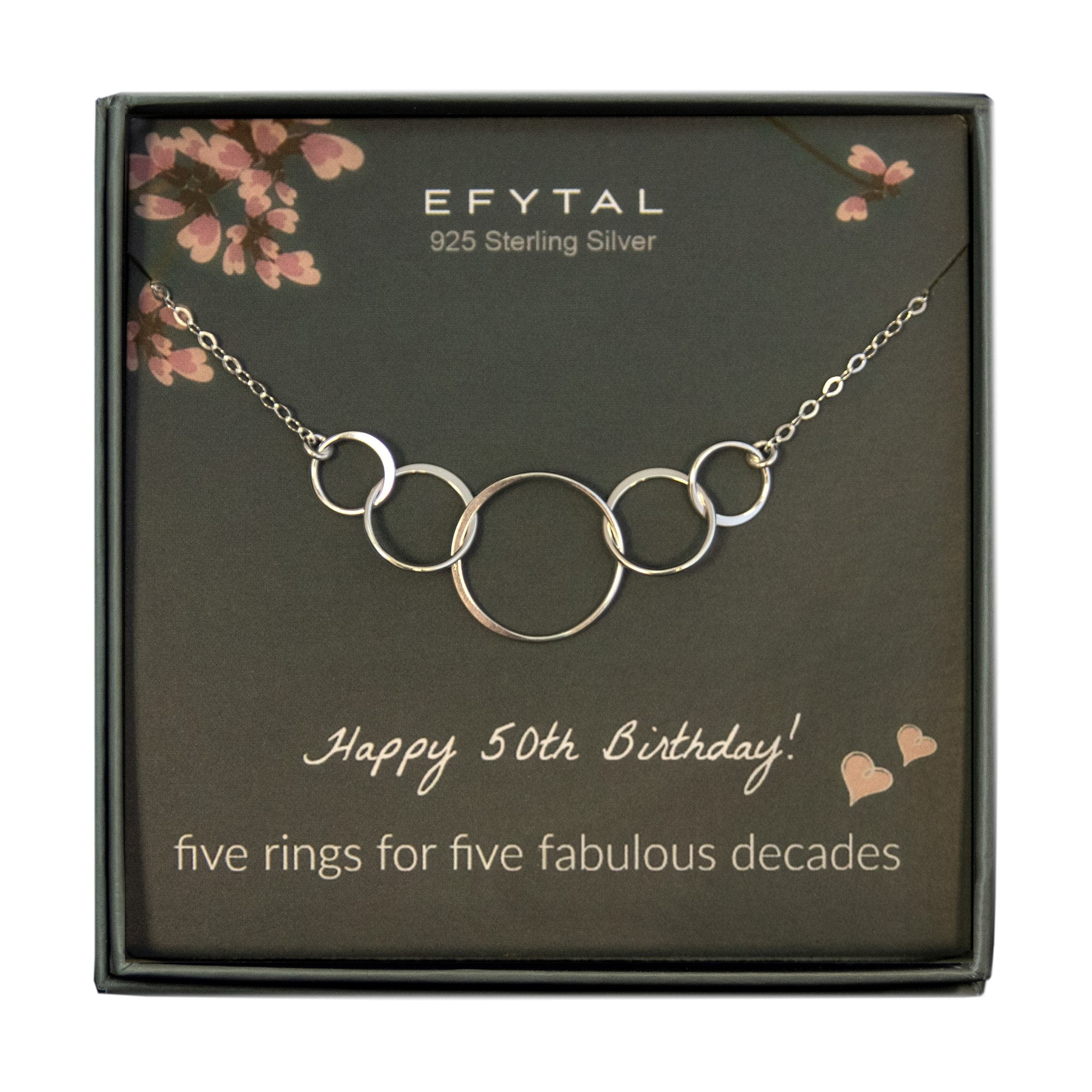 josie five ring necklace • happy 50th birthday - Walmart.com