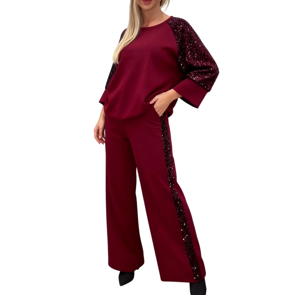 jowamay Sweat Sets for Women 2 Piece Sequin Sparkly Tracksuit Outfit ...