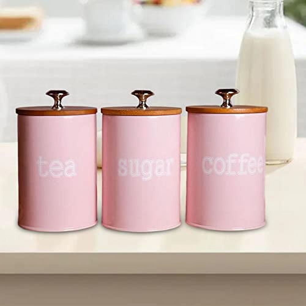 joyMerit 3 Pack Kitchen Canister Condiment Pot Set with Airtight Lid ...