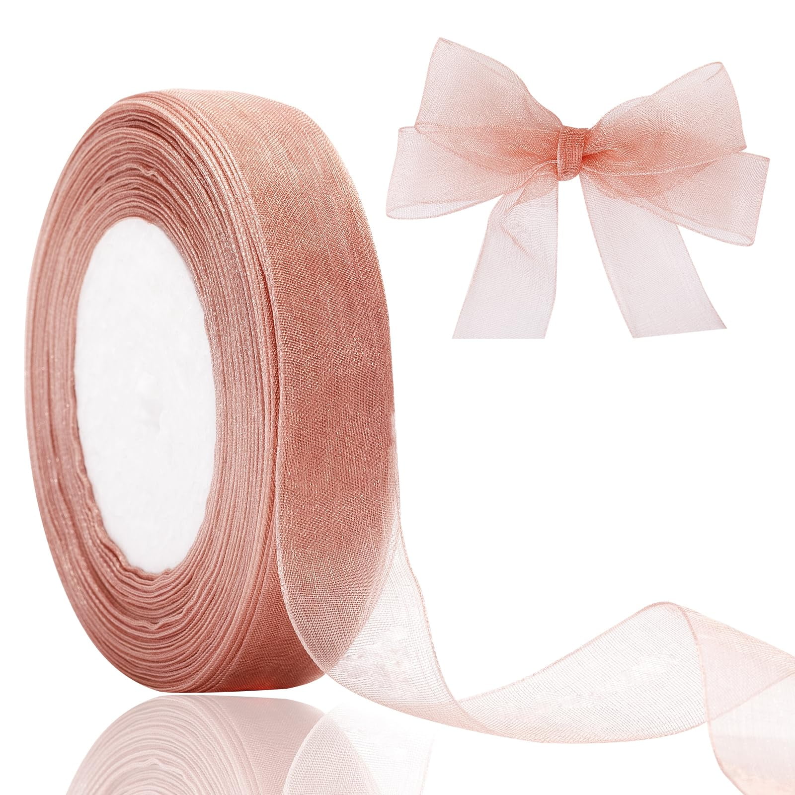 joycraft 3/4 in Rose TSF6 Gold Gift Wrapping Ribbon - 50 Yds Sheer ...