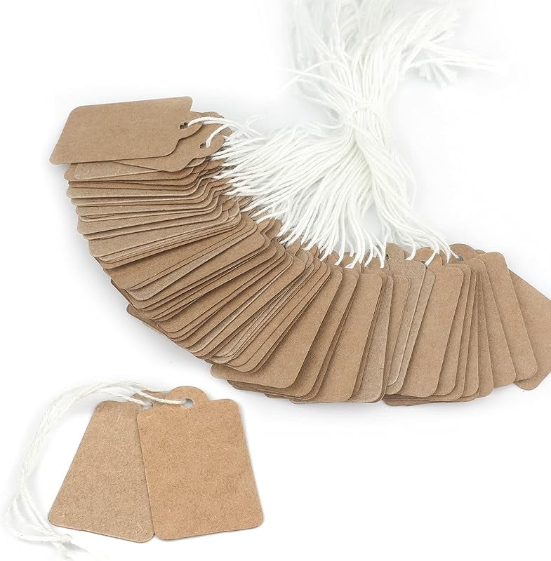 joycraft 500Pcs Price Tags with String Attached, 0.6x0.95 in Super Mini ...