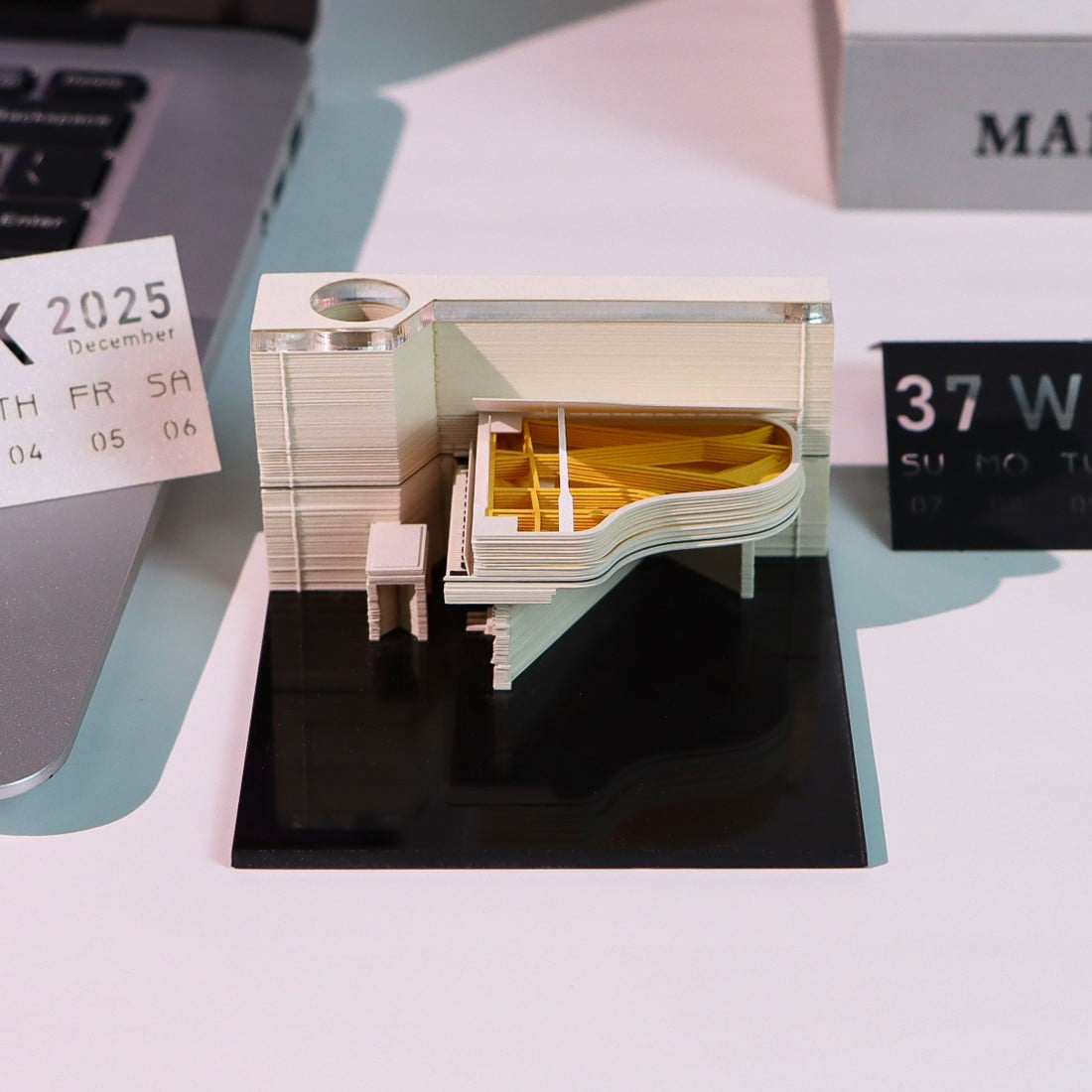 joyioe 2025 Time Piece Calendar Tear-Away 3D Memo Pad Art Notepad with ...