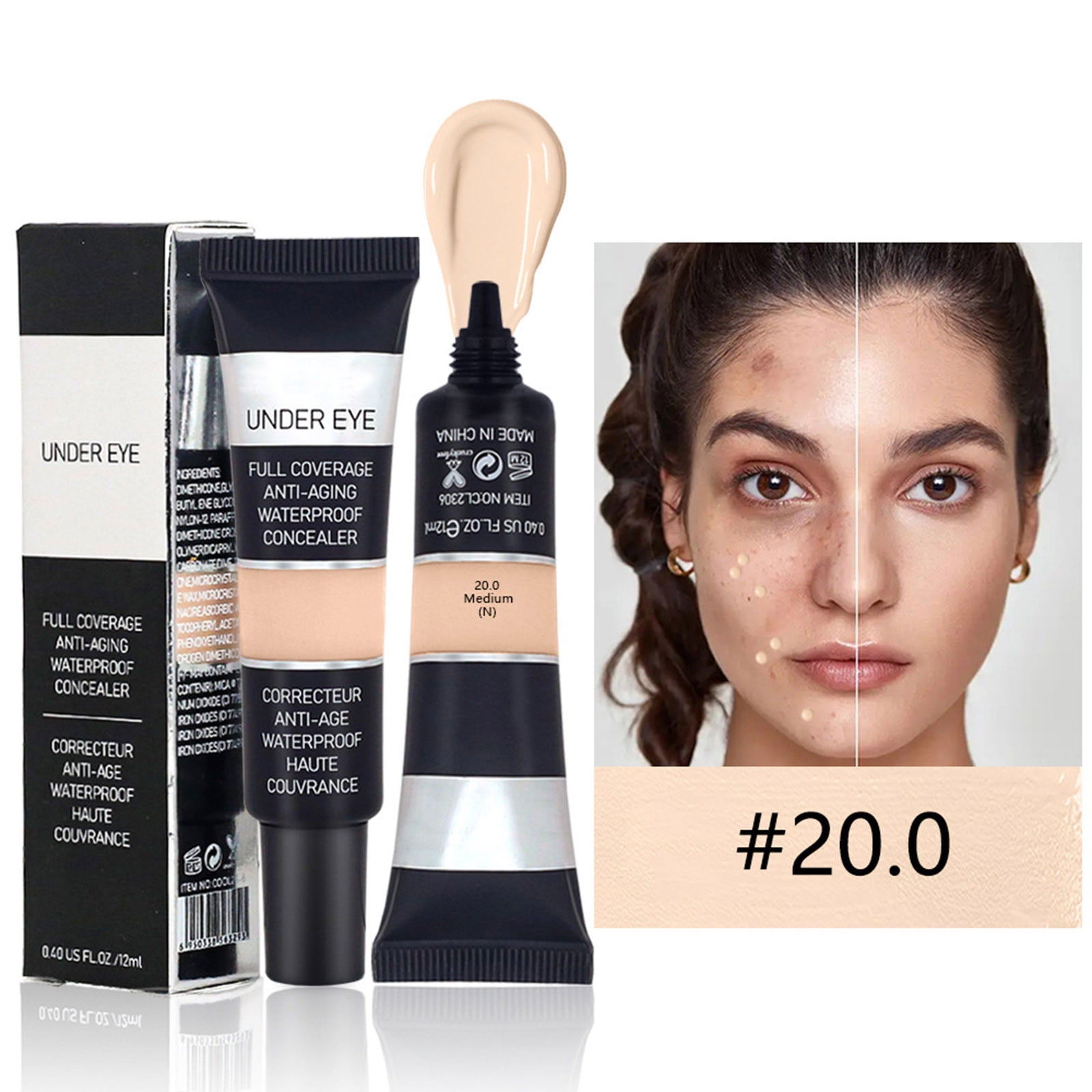 joyioe Bye Under Eye Full Coverage Concealer Travel Size Dark Circles ...