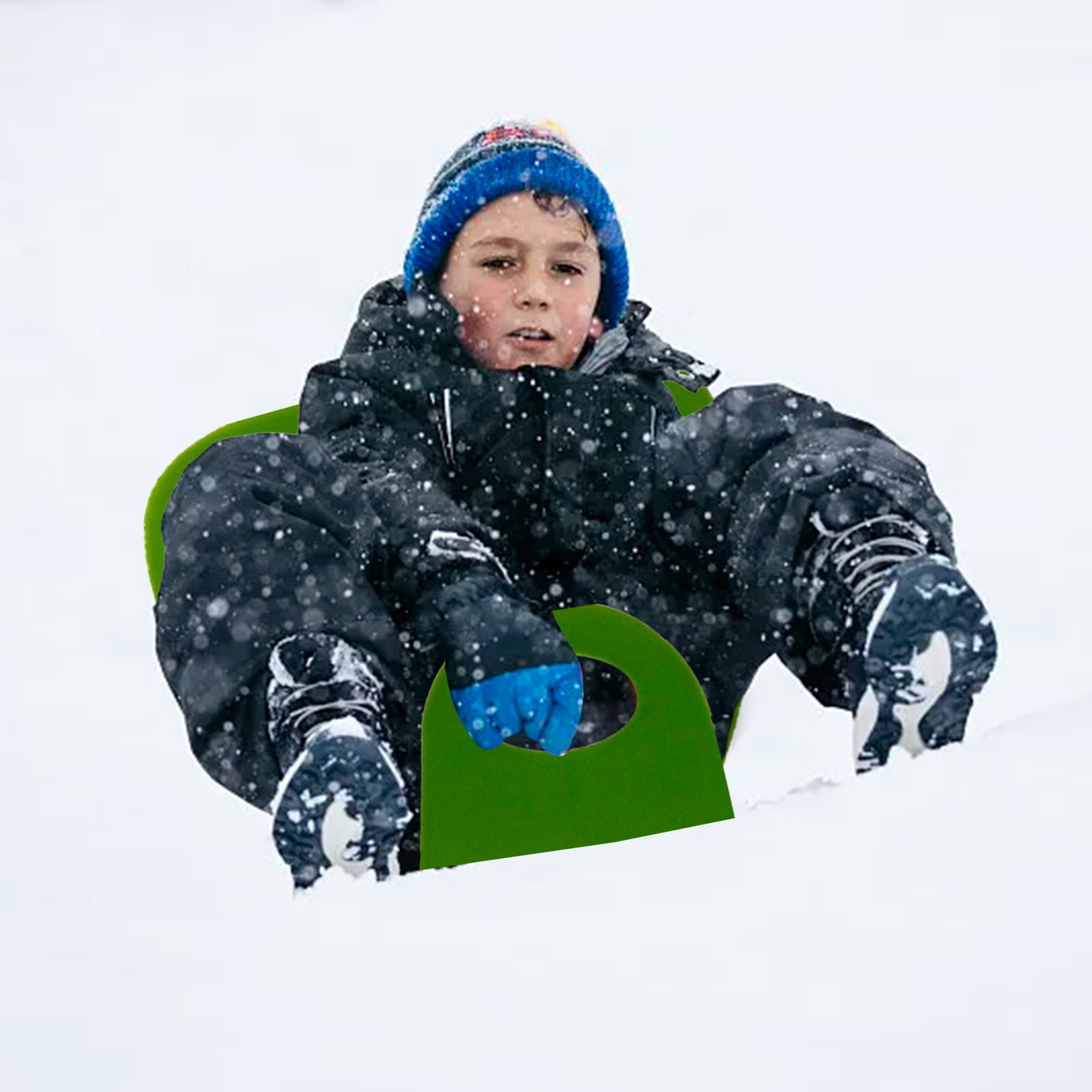 joyioe Large 25.6" Snow Sled Mat Roll up Flexible Snowboard Sled High ...