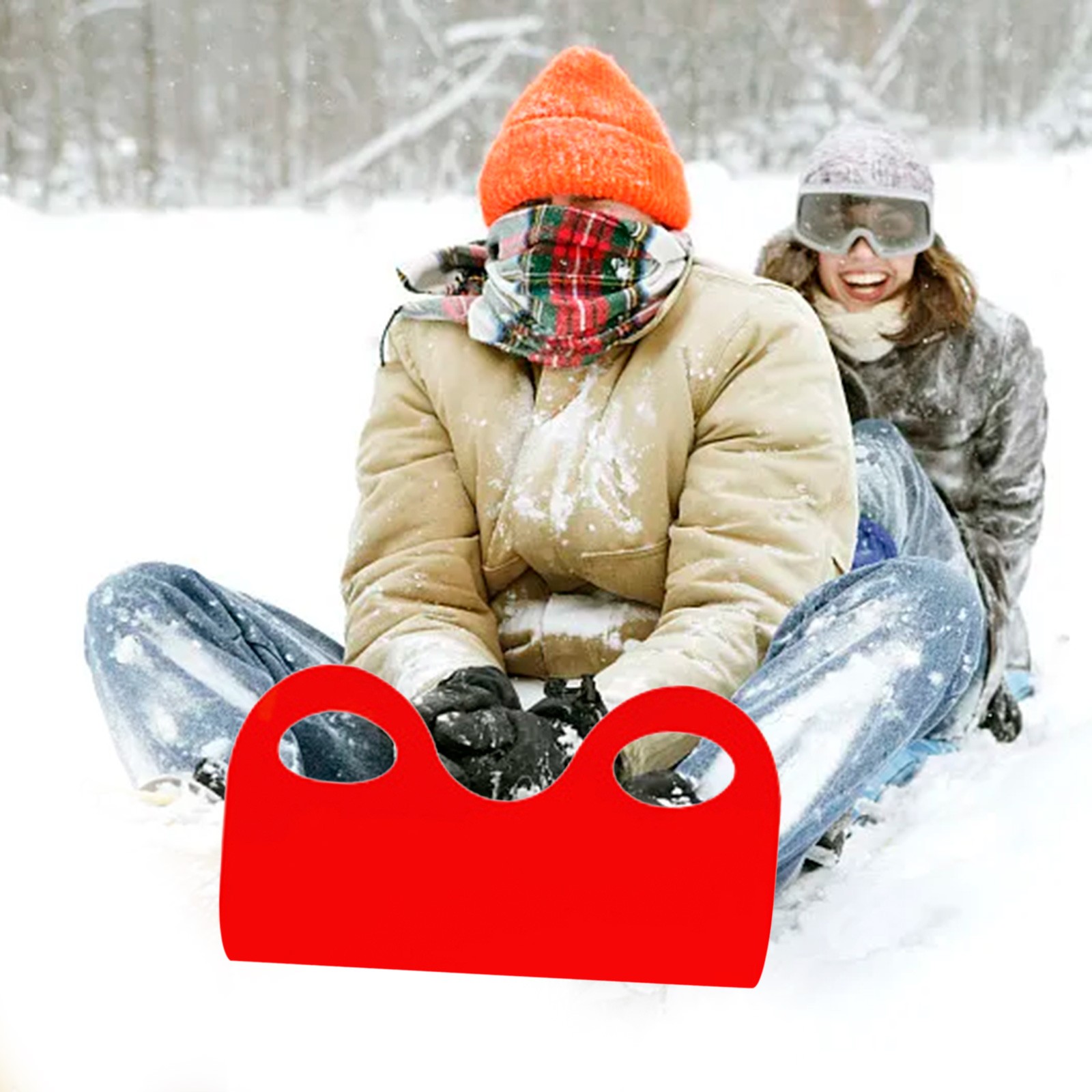 joyioe Large 36.2" Snow Sled Mat Roll up Flexible Snowboard Sled High ...