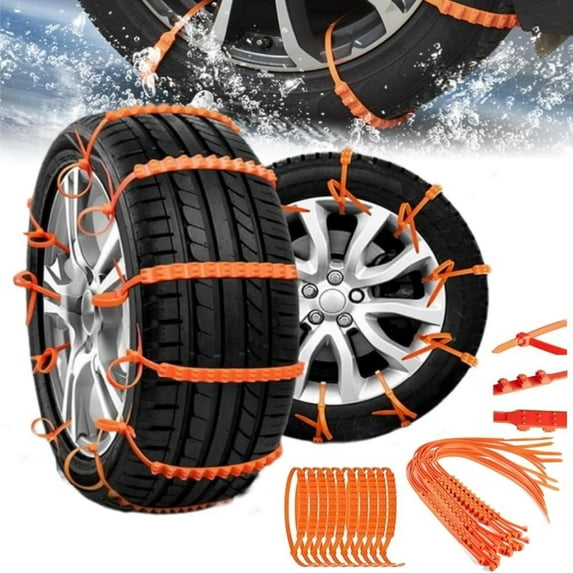 joyioe Reusable Anti Snow Chains Portable Snow Tire Chain Emergency Snow Plastic Non-Slip Cable ...