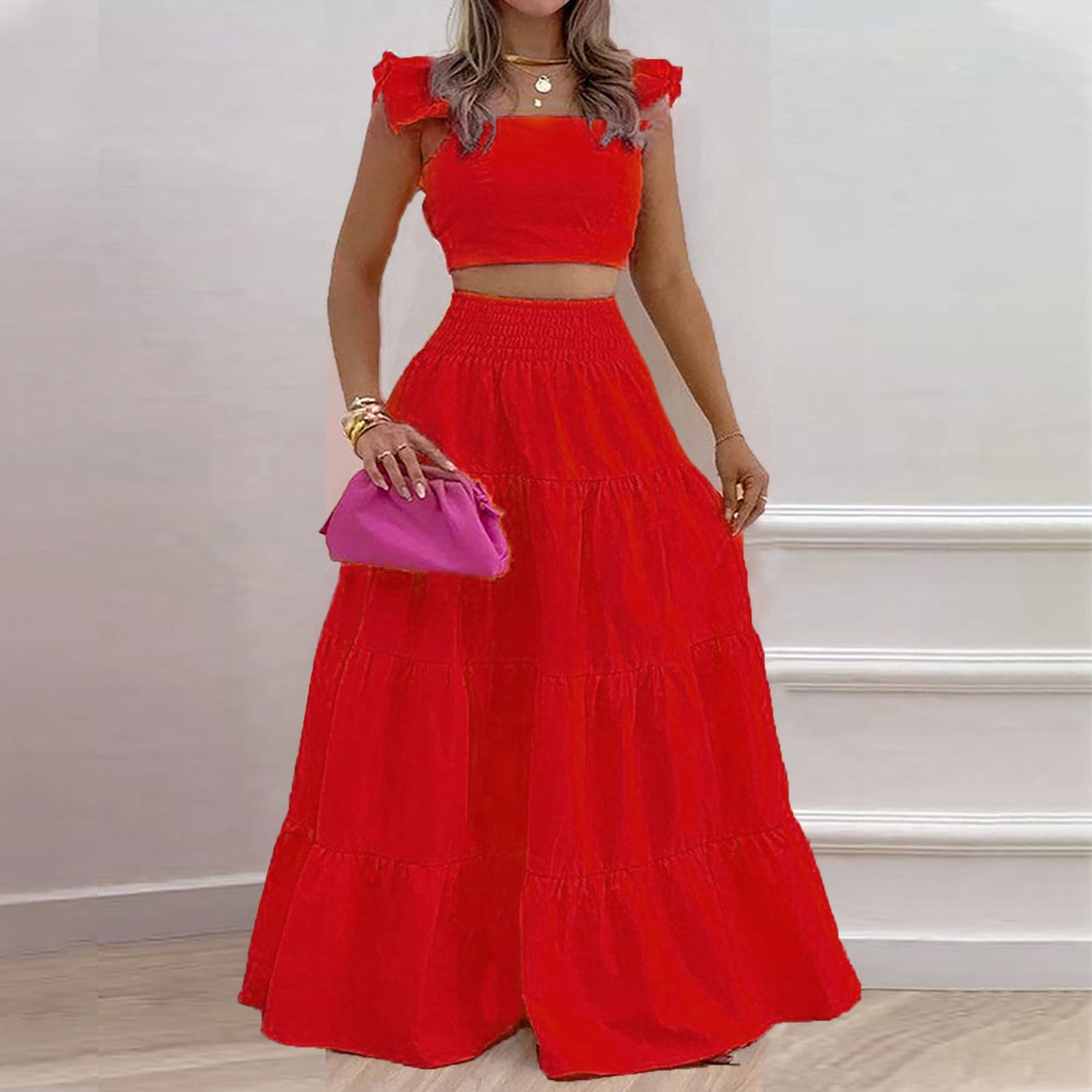 jsaierl Fashion Women Summer Froral Print Casual Short SLeeve Top+ ...