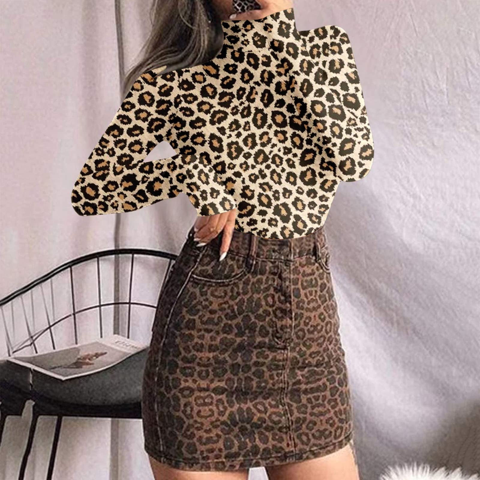 jsaierl Long Sleeve Bodysuit for Women Turtleneck Stretchy Slim Fit ...