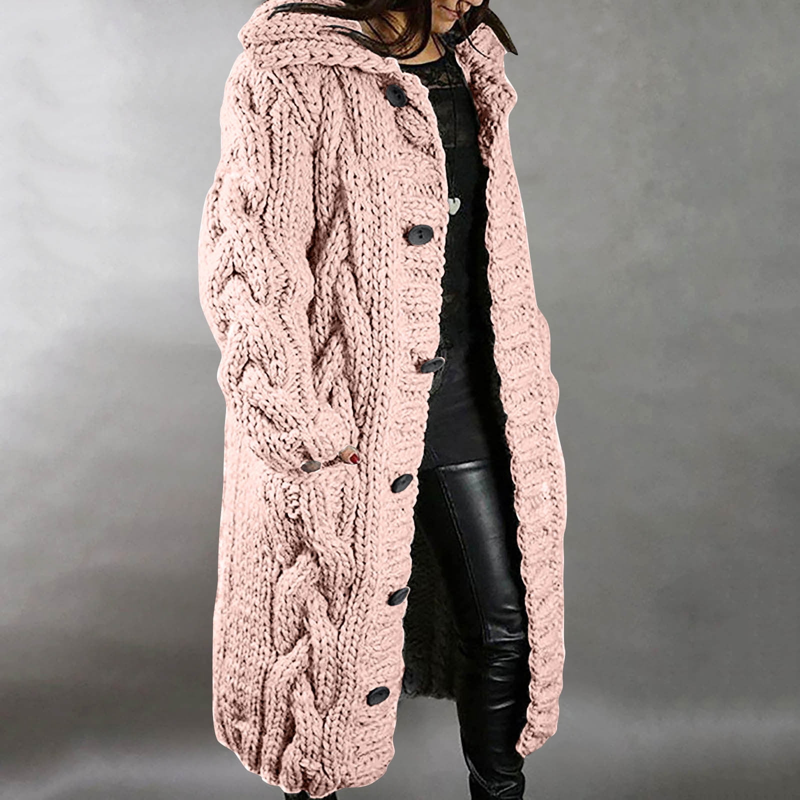 jsaierl Long Sweater Cardigan Women 2024 Trendy Cable Knit Oversized ...
