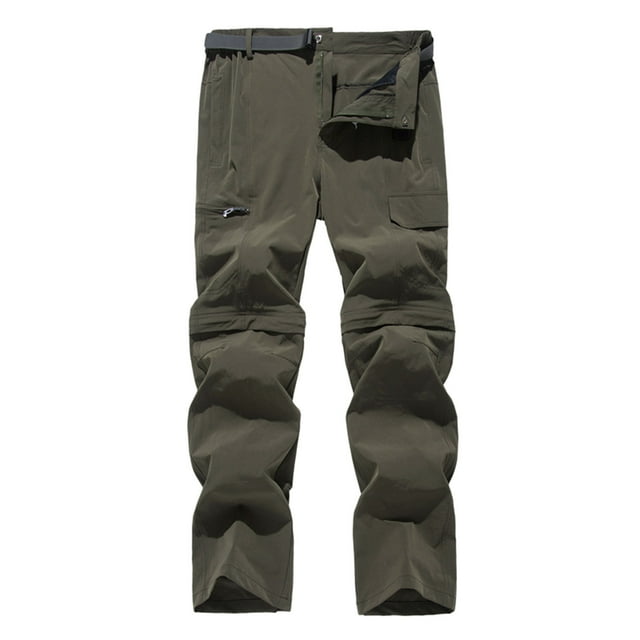 jsaierl Mens Hiking Pants Convertible Lightweight Quick Dry Camping ...