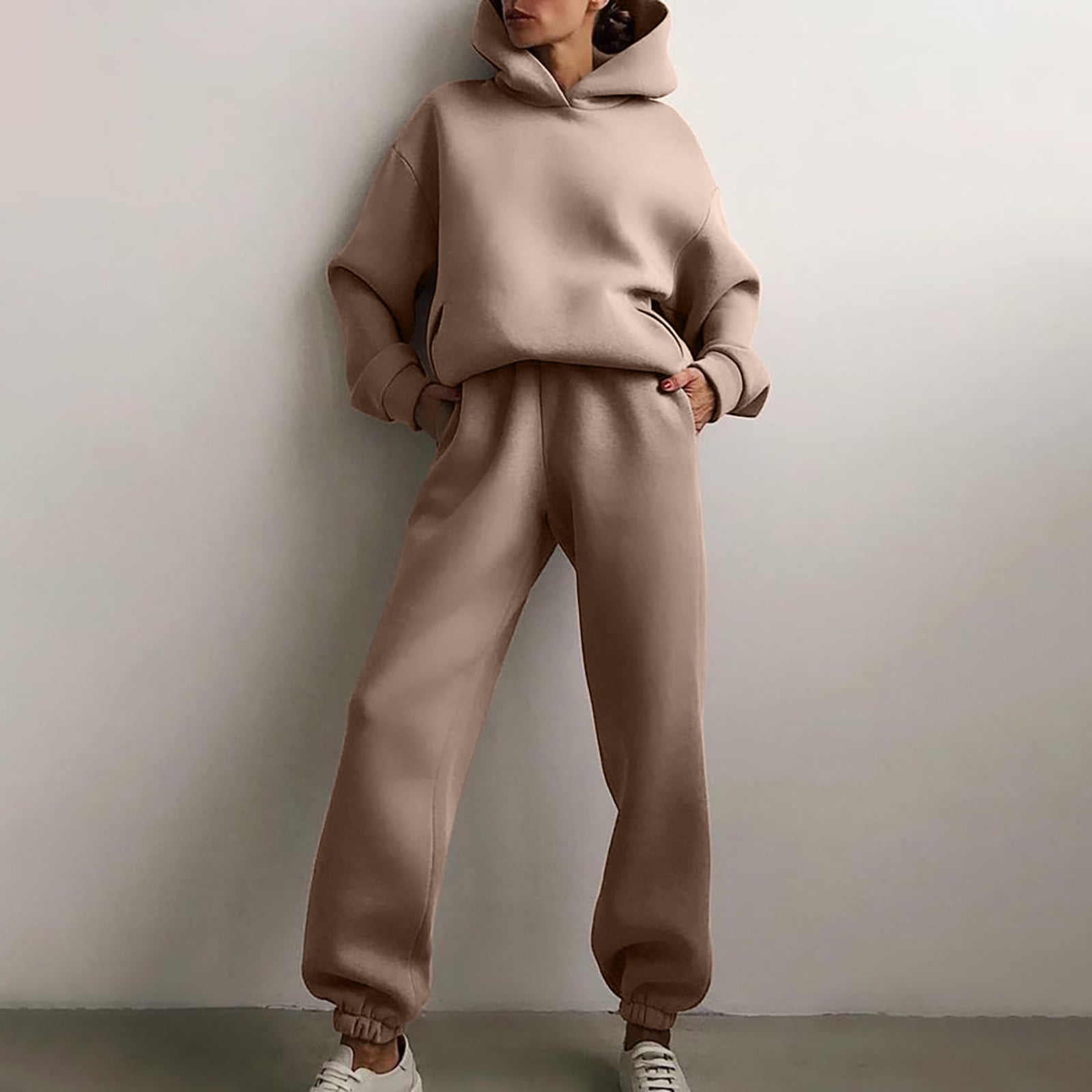 jsaierl Sweatsuits 2pcs Sets Womens Long Sleeve Sweatshirt Top and ...