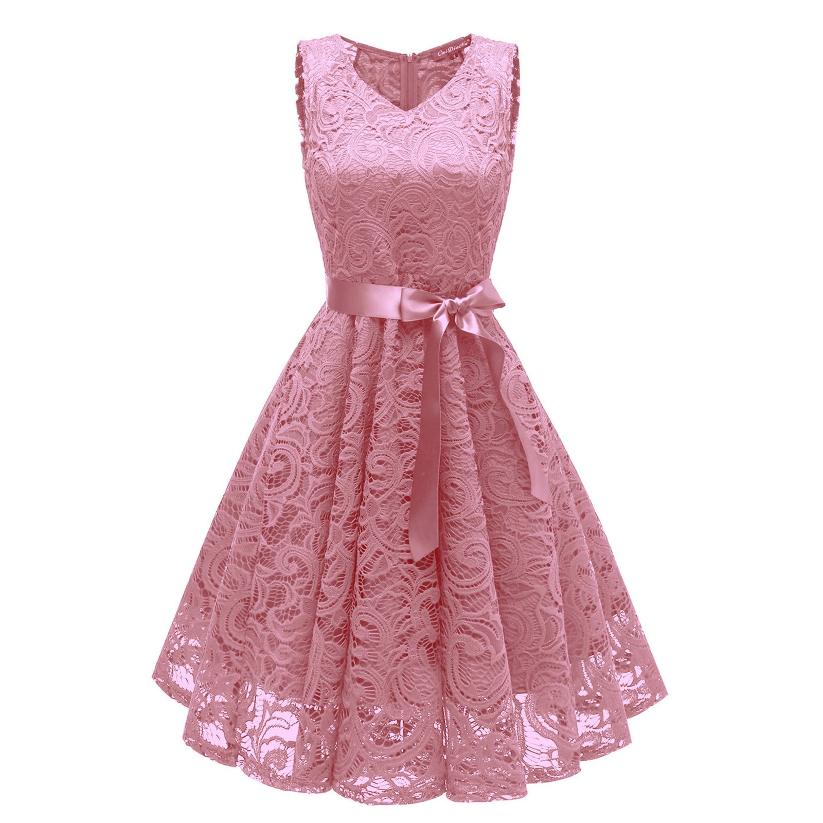 jsaierl Tea Party Dress for Women Vintage Princess Floral Lace Cocktail ...