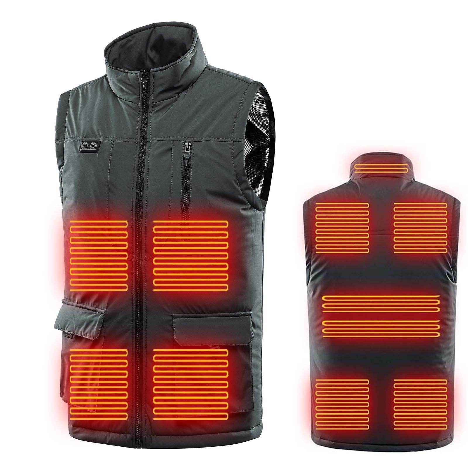 jsaierl Upgraded USB Heated Vest for Men, Smart Electric Heating Vest ...