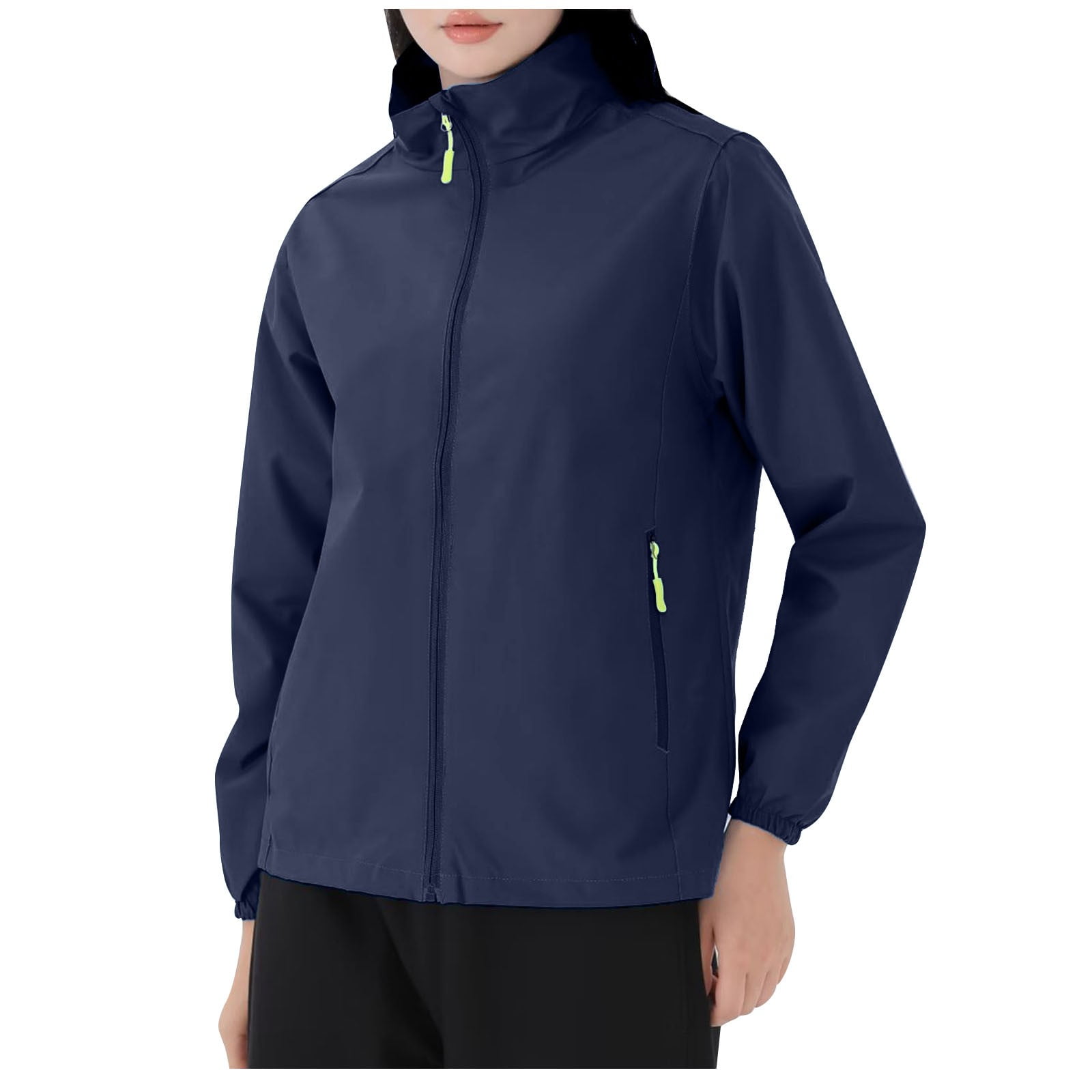 jsaierl Women's Jacket Waterproof Utility Outdoor Travel Windbreaker ...