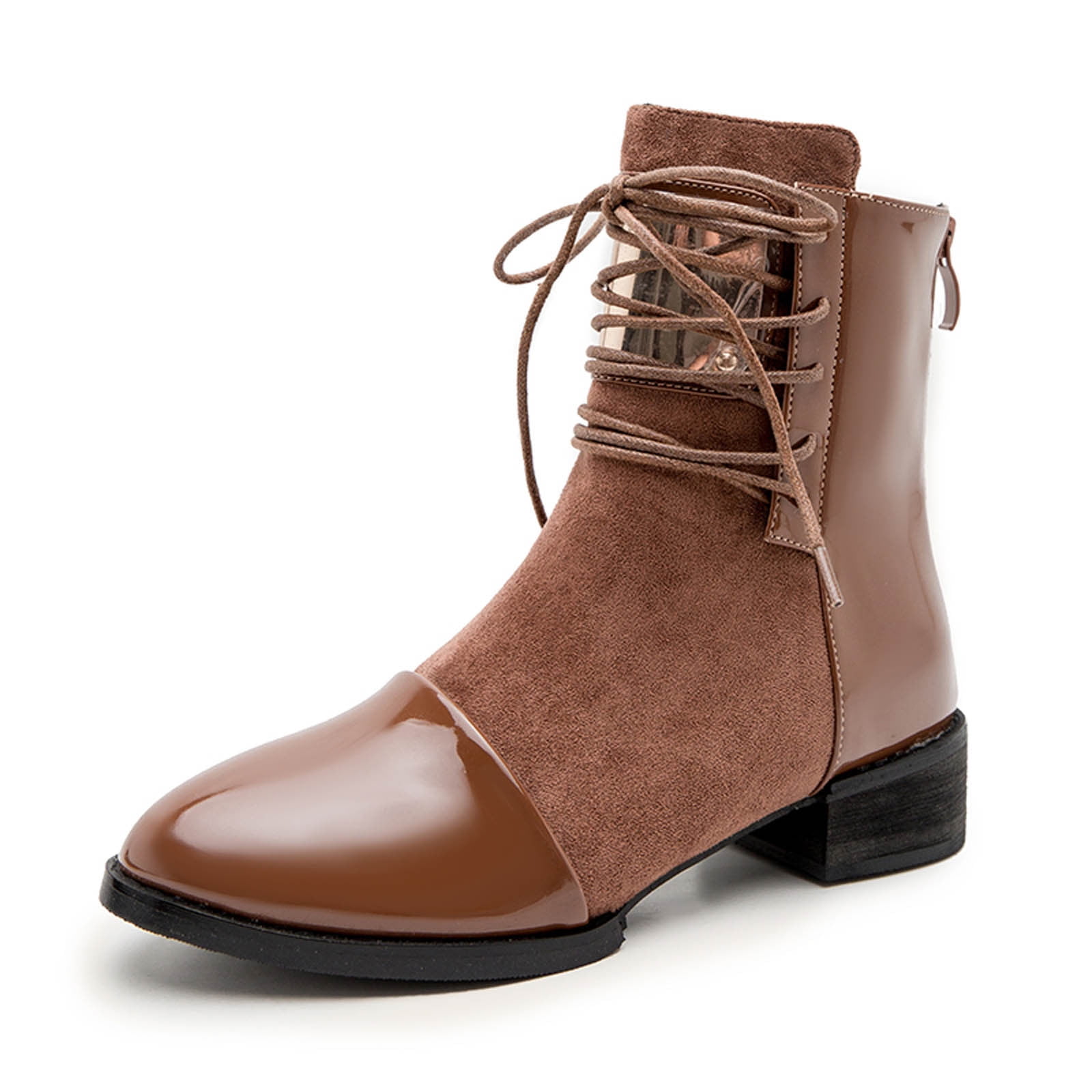 jsaierl Women's New Style Fashion Strappy Flat Short Boots For Autumn ...