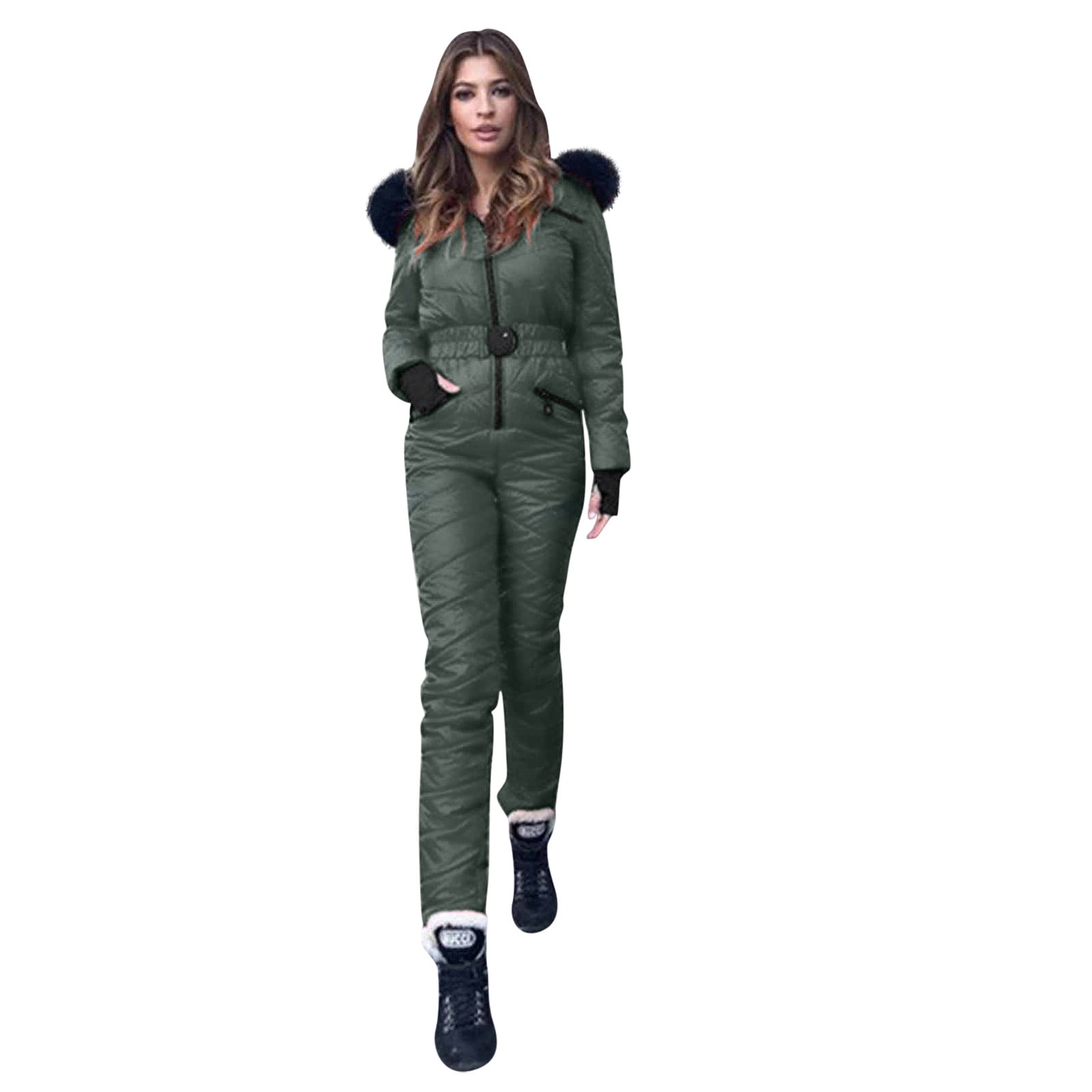 jsaierl Women's One Pieces Ski Suits Jumpsuits Coveralls High ...