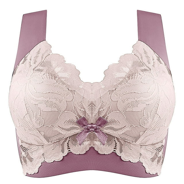 jsaierl Womens Lace Bras No Wire Lift T-shirt Bras Seamless Full ...