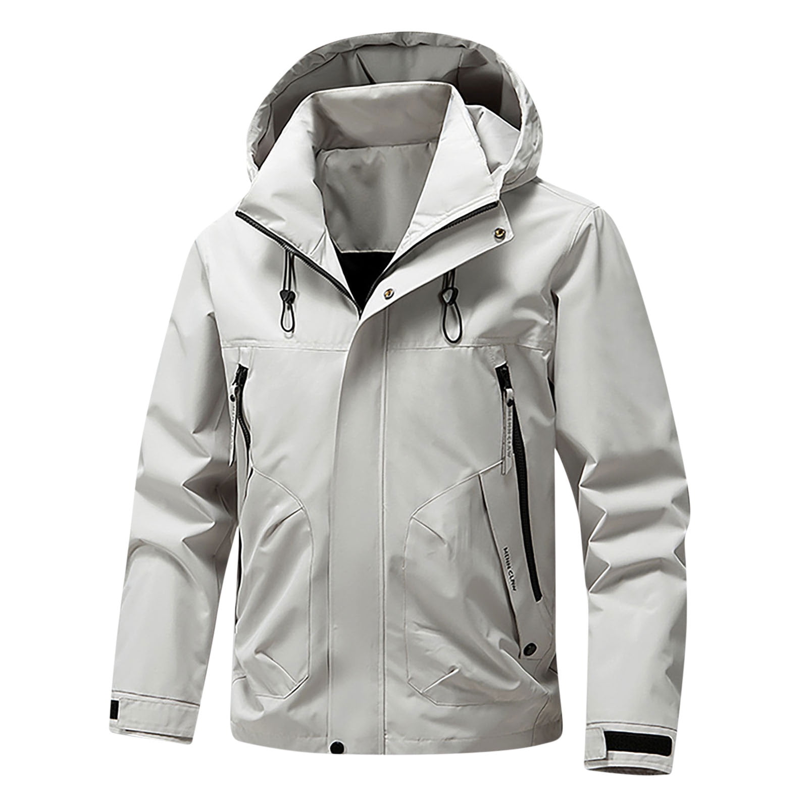 jtjvou Men's Trendy Outdoor Jackets with Pockets Fashion Raincoat ...
