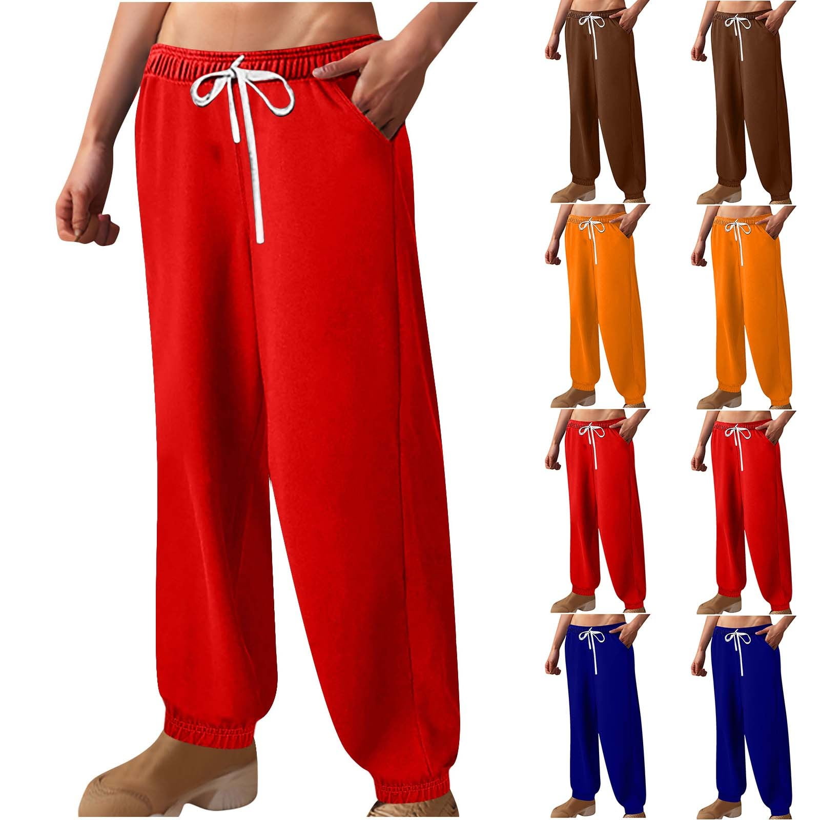 jtjvou Sweatpants Women High Waisted Sweat Pants Fall Lounge Solid ...