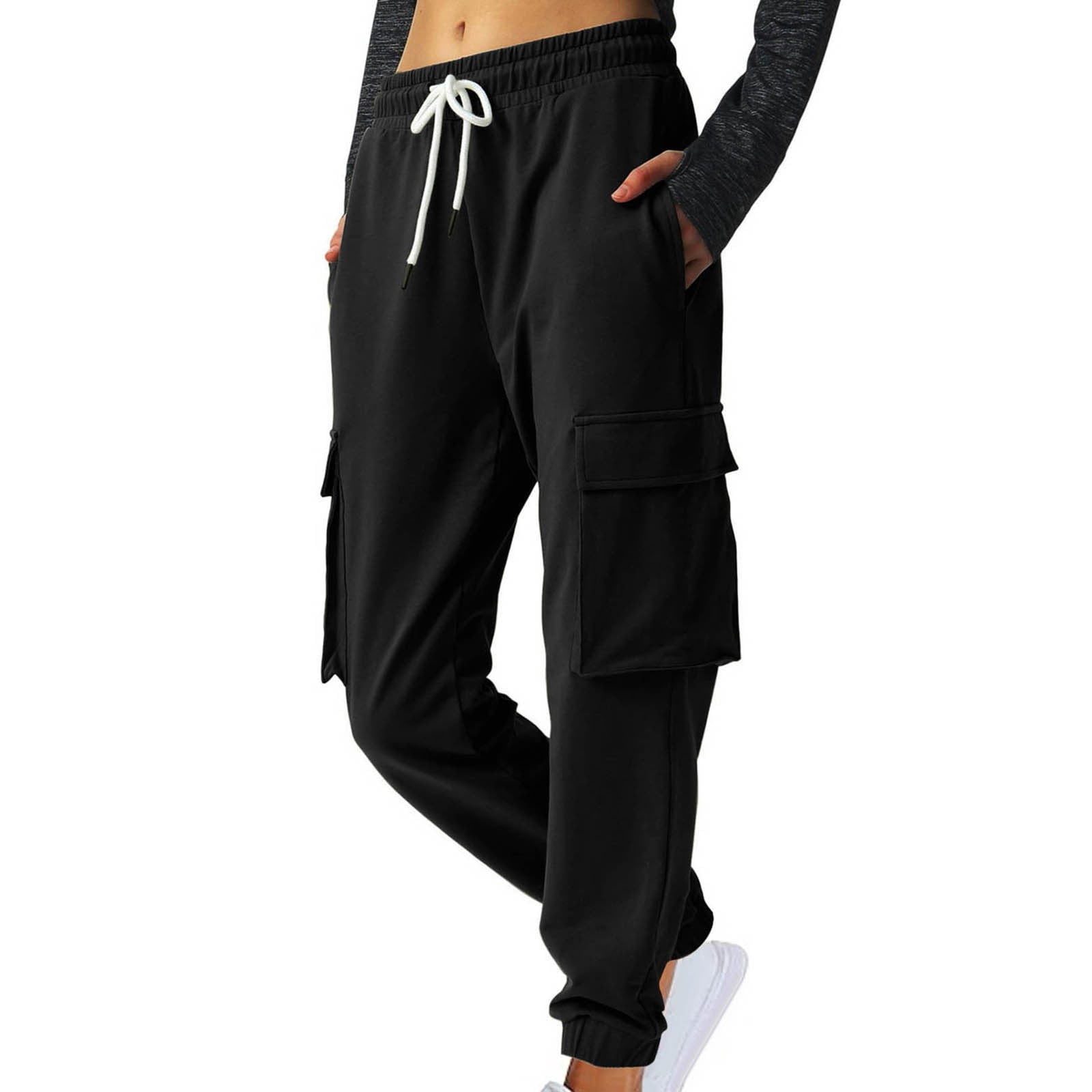 jtjvou Women's Drawstring Jogging Pants Breathable Soft Casual Sport ...