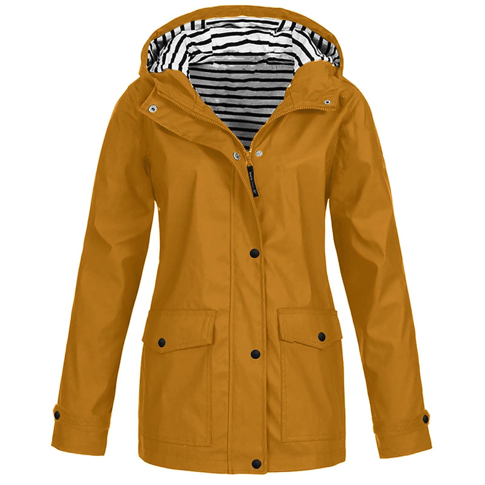 jtjvou Womens Rain Coat Waterproof Active Outdoor Rain Jacket ...