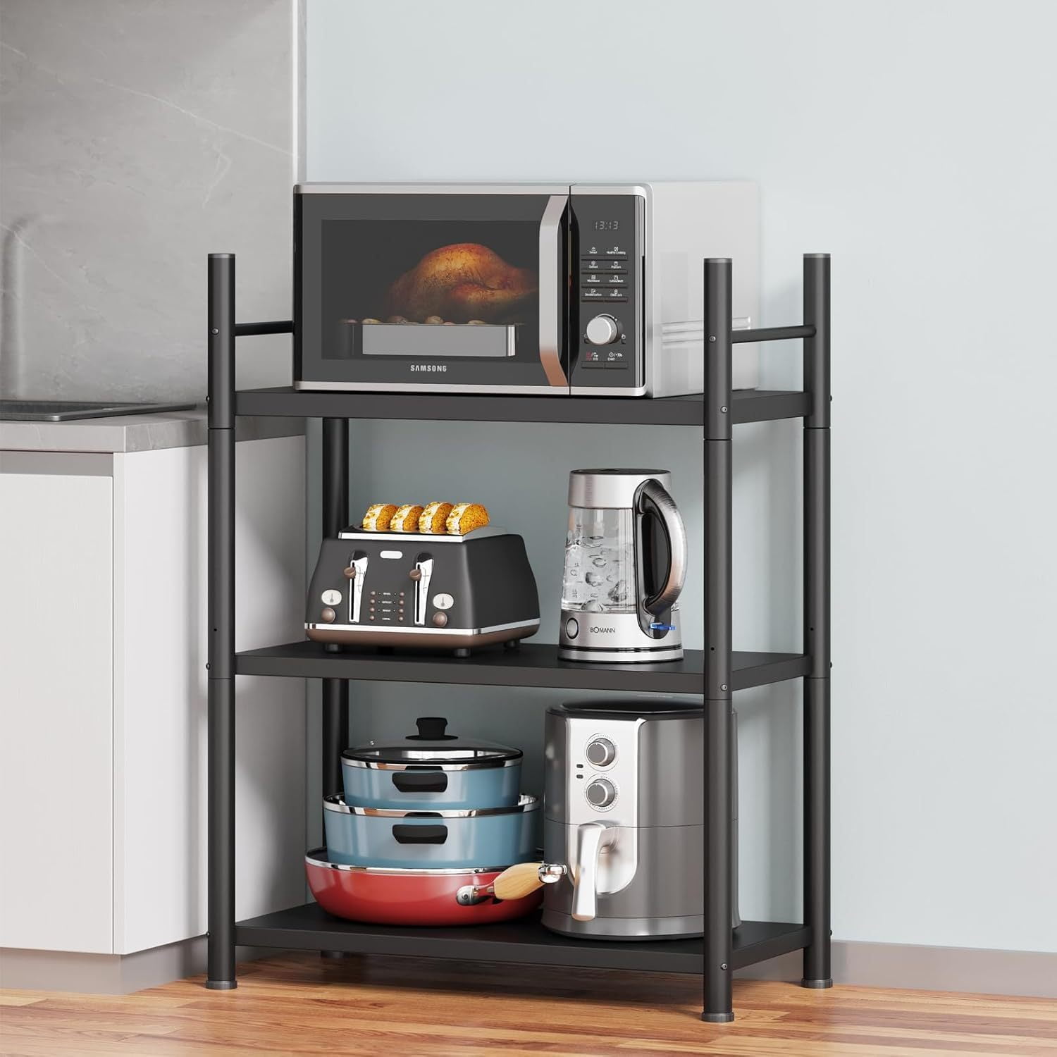 jtsp 3-Tier Kitchen Baker's Rack, Heavy Duty Free Standing Baker's Rack ...