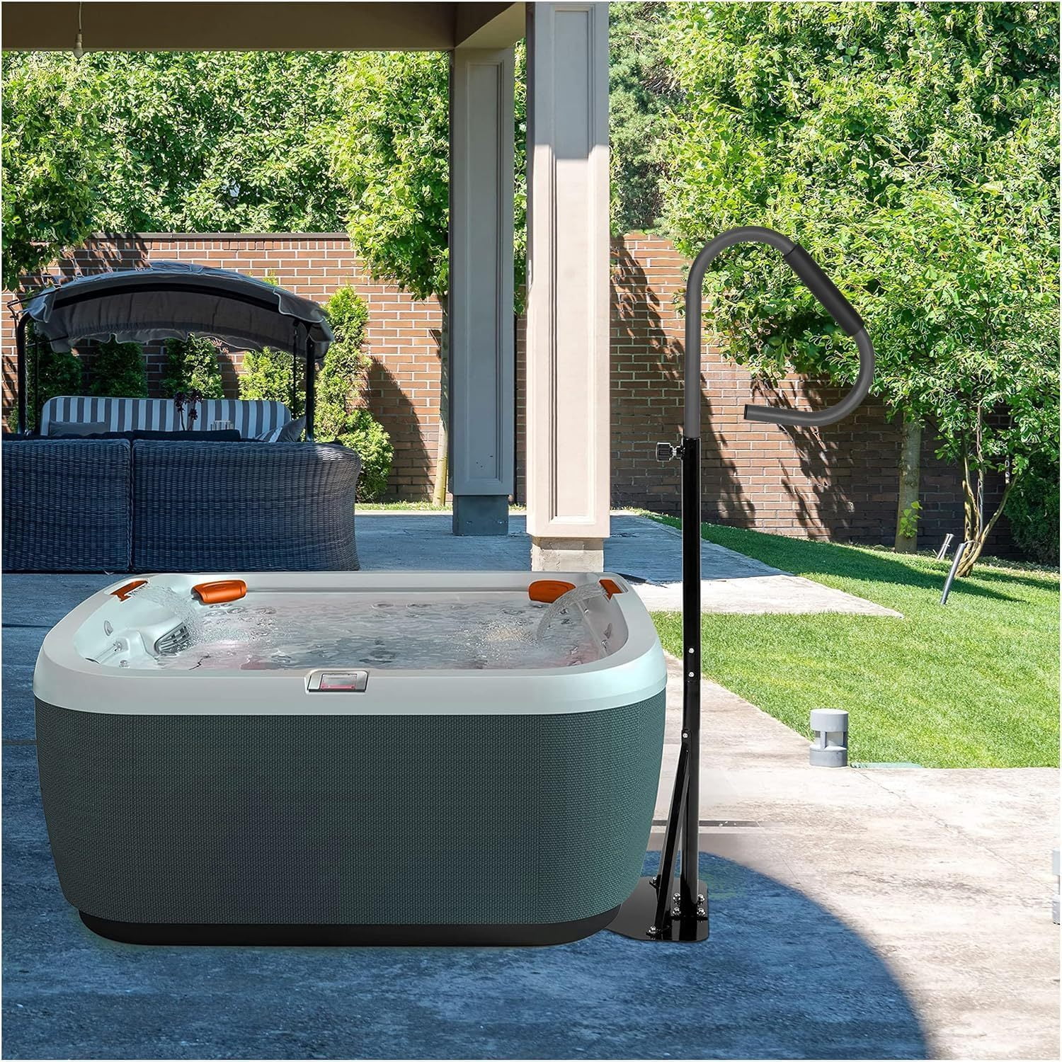 Hot Tub Handrail, Spa Safety Rail 57\" H, Hot Tub Hand Rail...