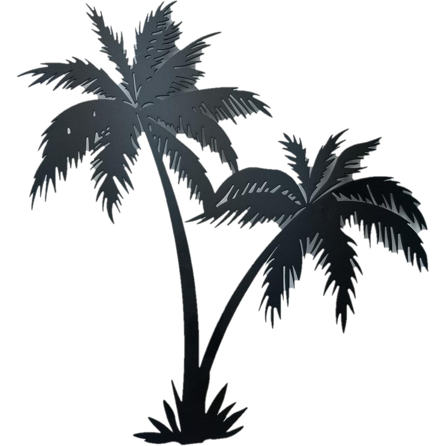 jtsp Handmade Palm Tree 20" Wrought Iron Wall Art Home Decor Tropical ...