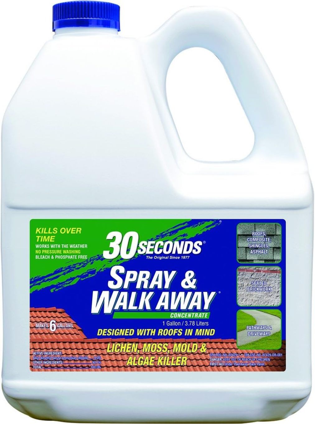 jtsp® Spray & Walk Away® Concentrate Lichen, Moss, Mold & Algae, 1gal ...
