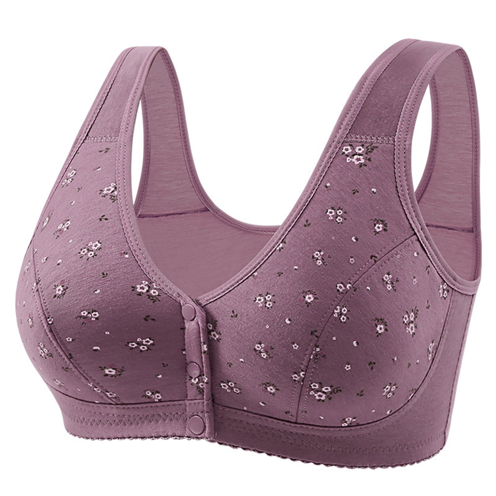 juhao Daisy Bra for Older Women No Underwire Push Up Full Coverage ...