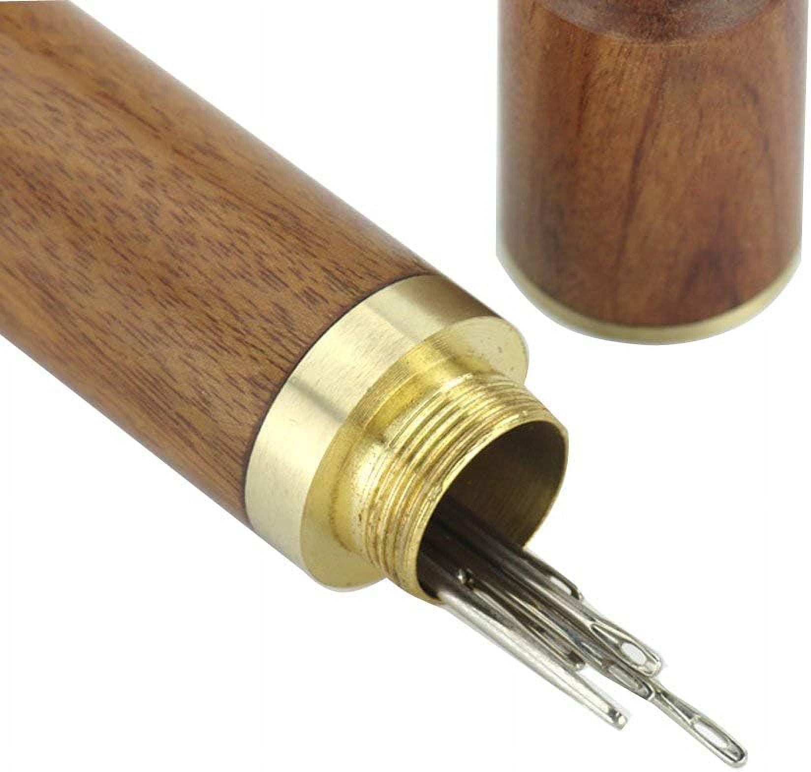 junetree Needle Storage Holder Wooden Needle Case Box for Storing Handmade Sewing Embroidery ...