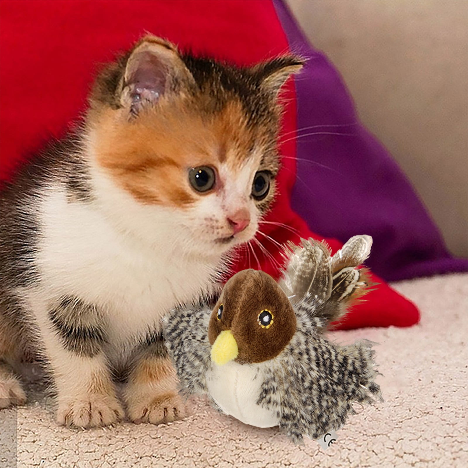 junqinhui Plushies Cat Toys Cat Toys Flapping Bird (Won't Fly ...