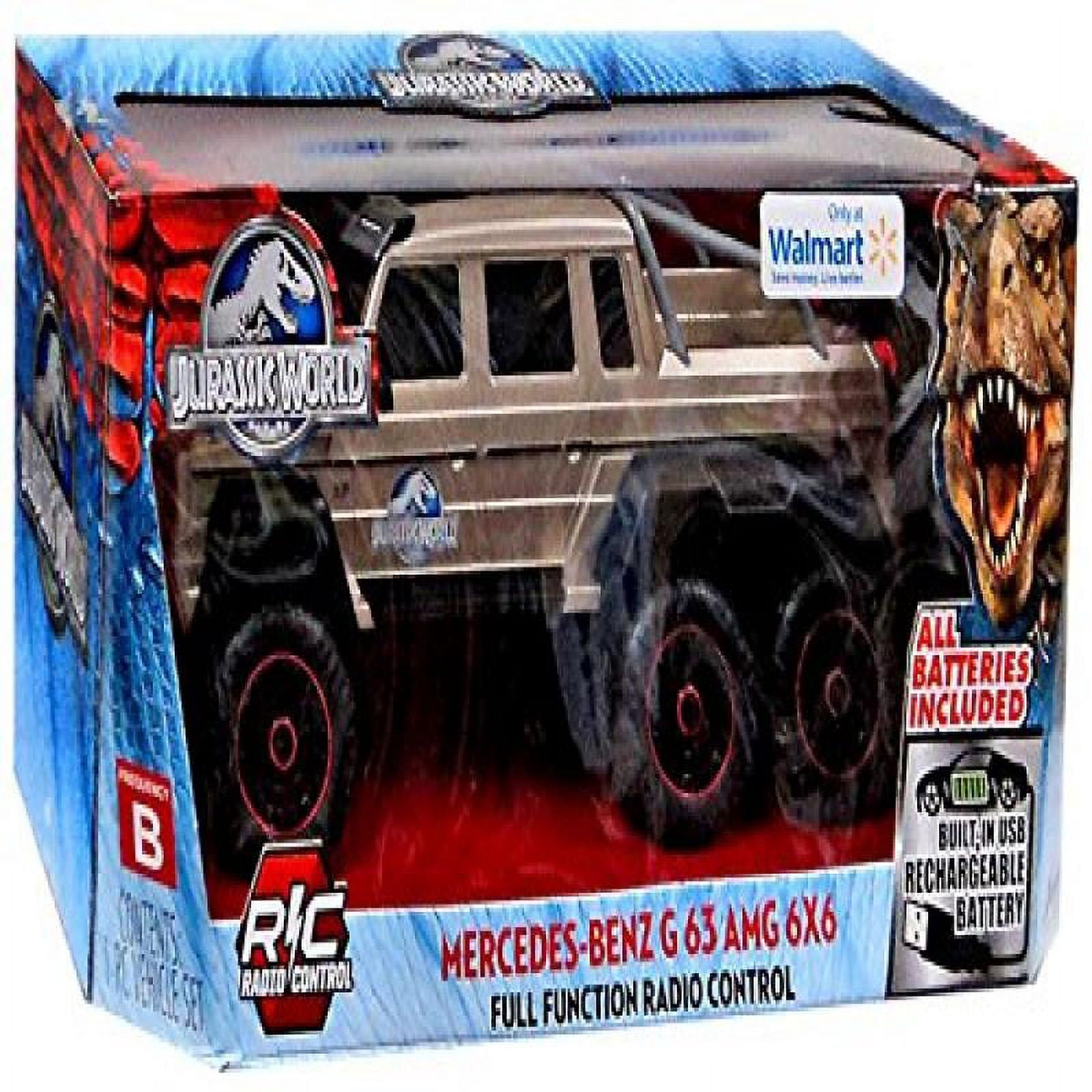 jurassic world mercedes-benz g63 amg 6x6 r/c car by jada - Walmart.com