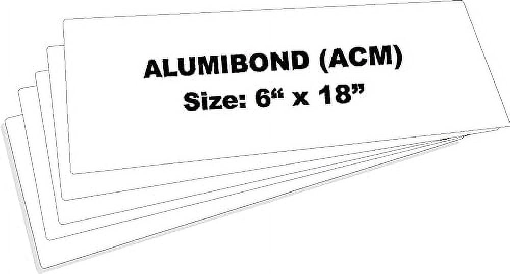 justsignframes Alumibond Metal Sign Blank - 6 x 18 White (5 Pack ...