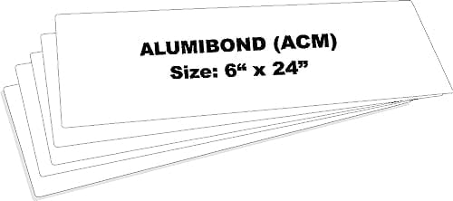 justsignframes Alumibond Metal Sign Blank - 6 x 24 White (5 Pack ...