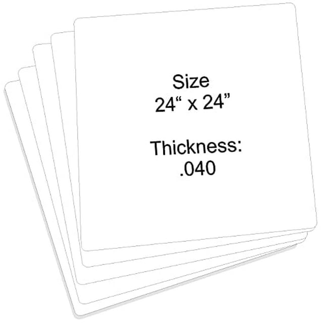 justsignframes Aluminum Metal Sign Blank - 24 x 24 White (5 Pack ...