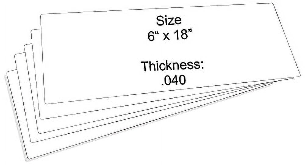 justsignframes Aluminum Metal Sign Blank - 6 x 18 White (5 Pack ...