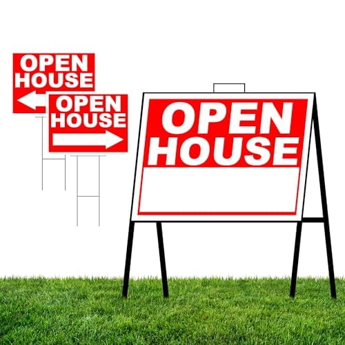 justsignframes Open House Sign Kit for Real Estate – Highly Visible 18 ...