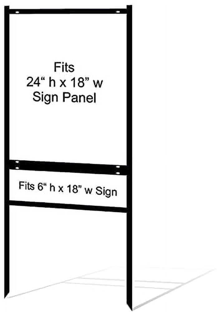 justsignframes Real Estate Yard Sign Stake Metal H Frame (1 Pack) - 24 ...